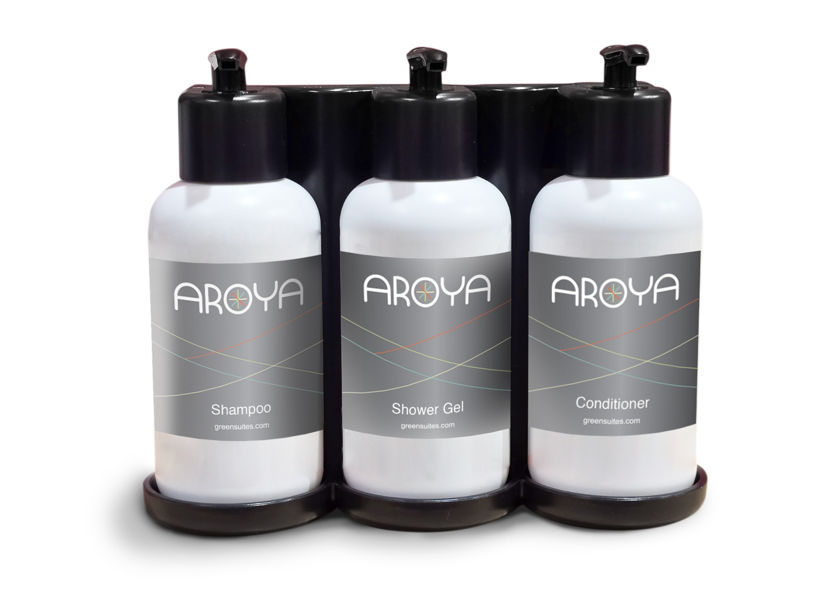 Pump+ Trio Dispenser (Black) - Greensuites